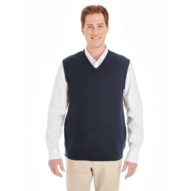 Harriton Men’s Pilbloc™ V-Neck Sweater Vest – Branded Harriton
